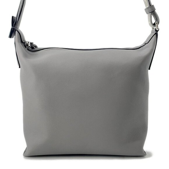 Loewe | Bags | Loewe Cuby Cloth Shoulder Bag Leather Gray | Poshmark